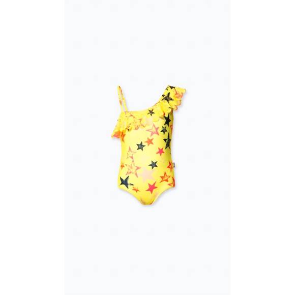 Molo | Swim | New Molo Girls Net One Piece Swimsuit In Yellow Multi ...